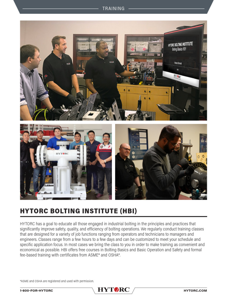 HYTORC Bolting Institute-About HBI | PDF