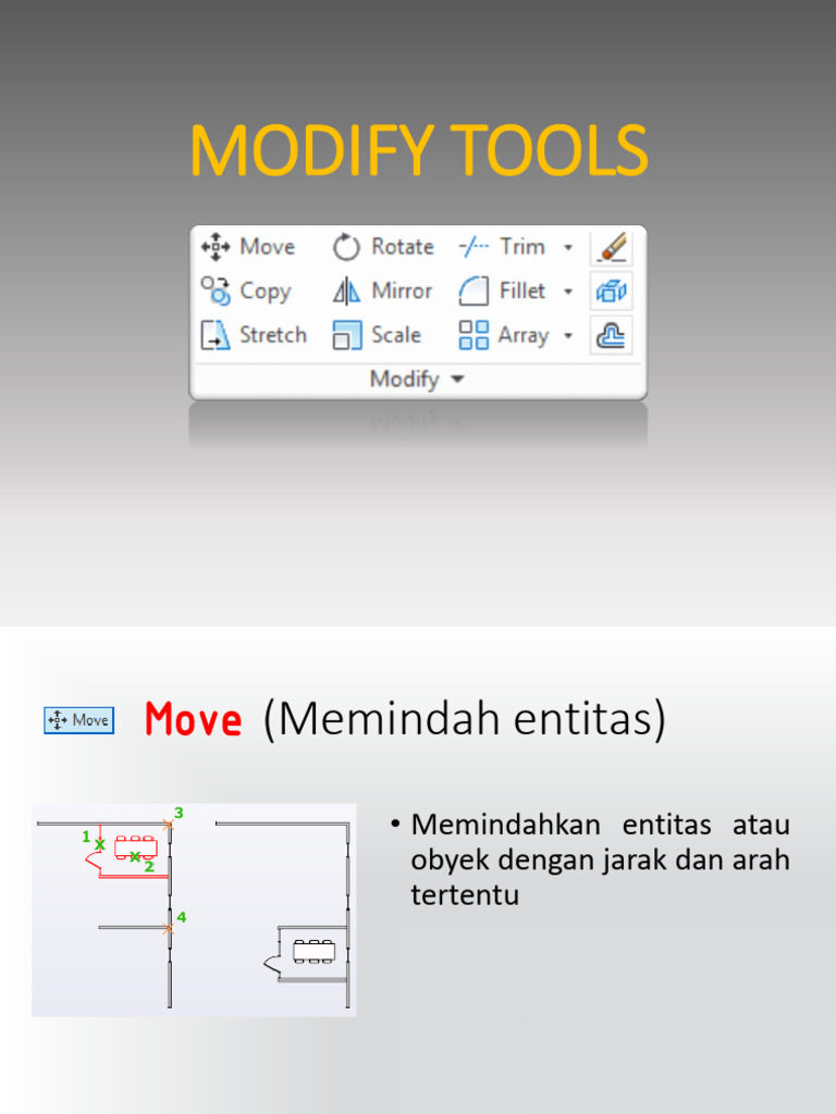CAD 2D AutoCAD 2 - Modify | PDF | Sains & Matematika