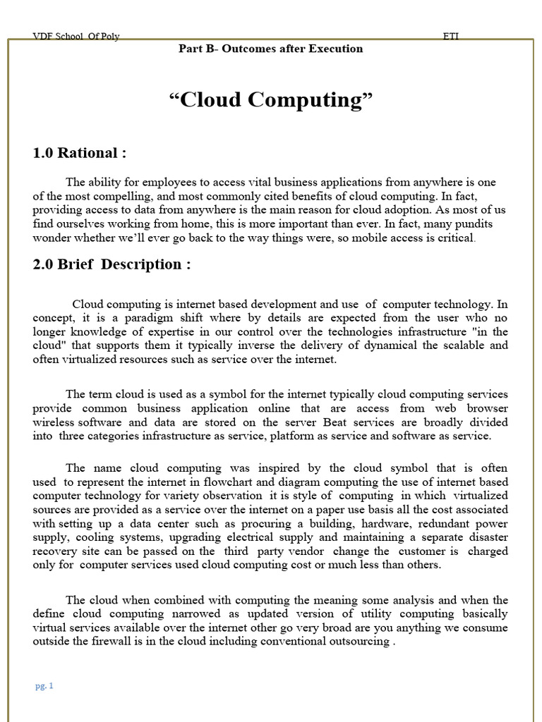 Part B ETI | PDF | Cloud Computing | Computing