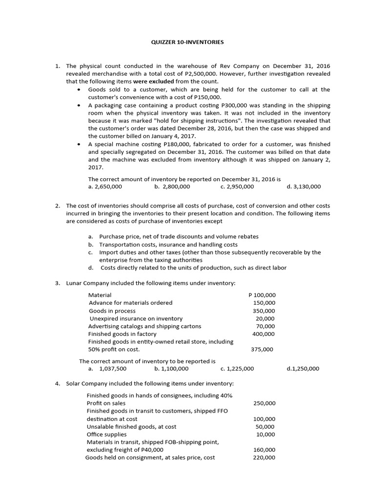 Inventory | PDF | Cost Of Goods Sold | Inventory