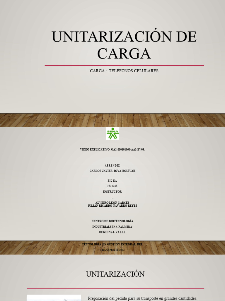 Video Explicativo Unitarizacion de Carga | PDF