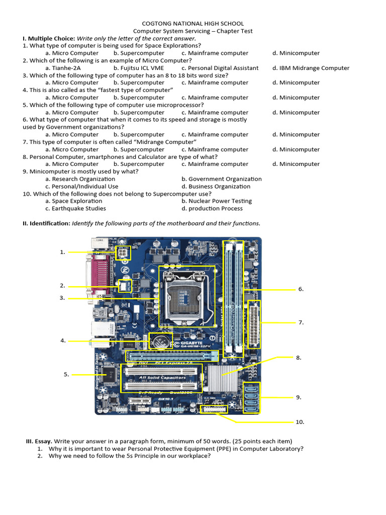Chapter Exam pg1 | PDF | Mainframe Computer | Microcomputers Chapter Exam pg1 | PDF | Mainframe Computer | Microcomputers