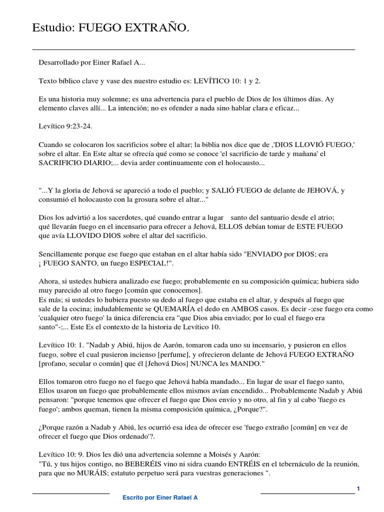 Estudio FUEGO EXTRAÑO Flatten | PDF | Religión y espiritualidad