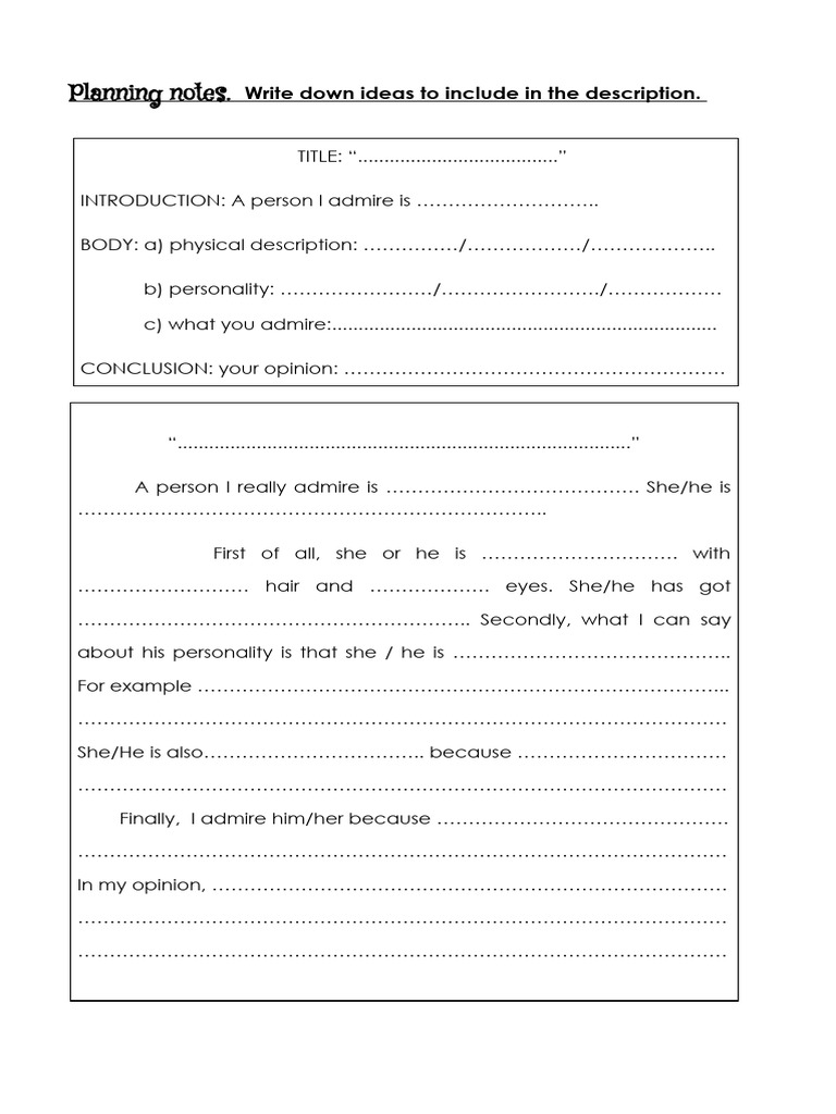 Admiring a Remarkable Person | PDF