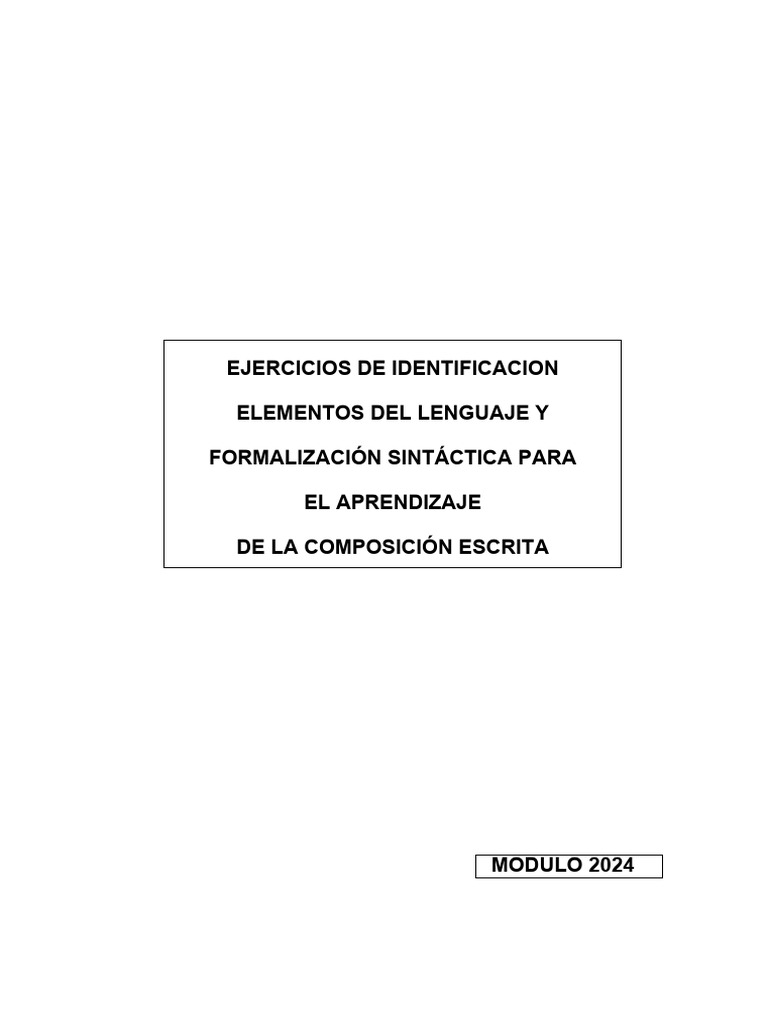 Ejercicios de Composicion Escrita | PDF | Comillas | Verbo