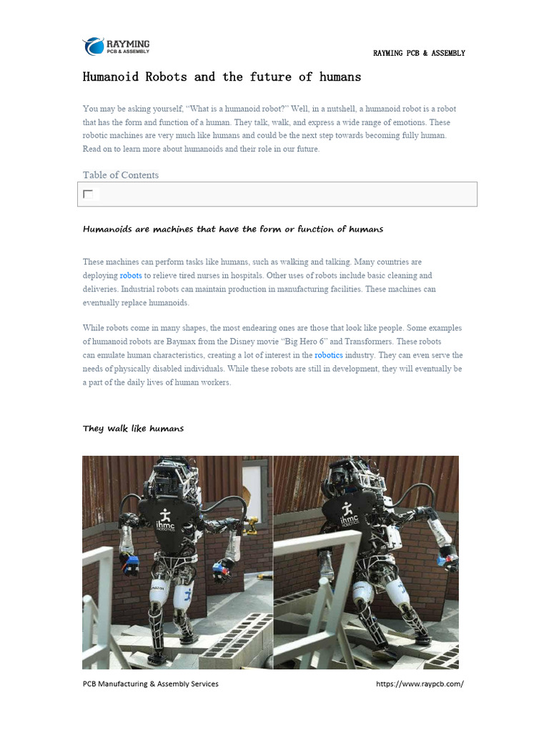 Humanoid Robots and the Future of Humans | PDF | Robot | Robotics