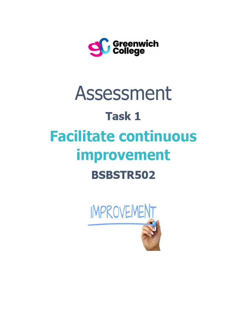 Assessment Task 1 - BSBSTR502 V1.2 | PDF | Six Sigma | Quality Management