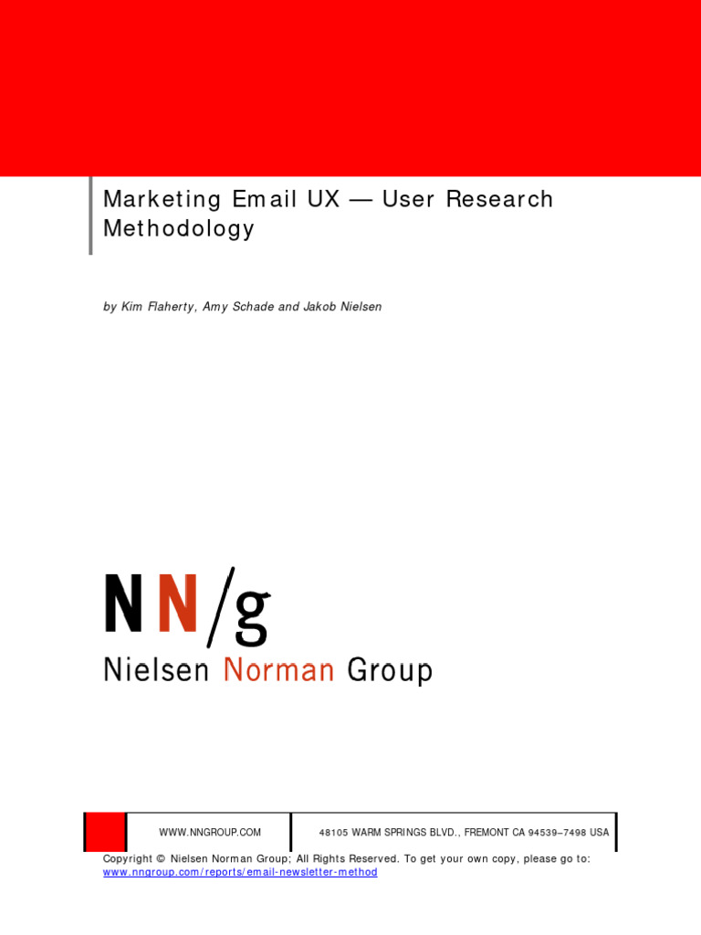 Marketing Email UX Methodology | PDF | Usability | World Wide Web