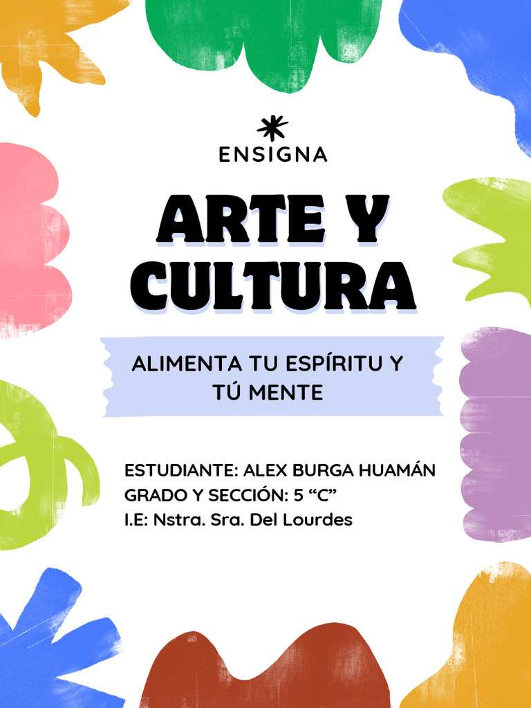 Documento A4 Portada de Proyecto Creativo Abstracto Multicolor | PDF