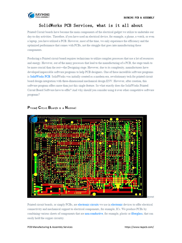 SolidWorks PCB Design Services Overview | PDF