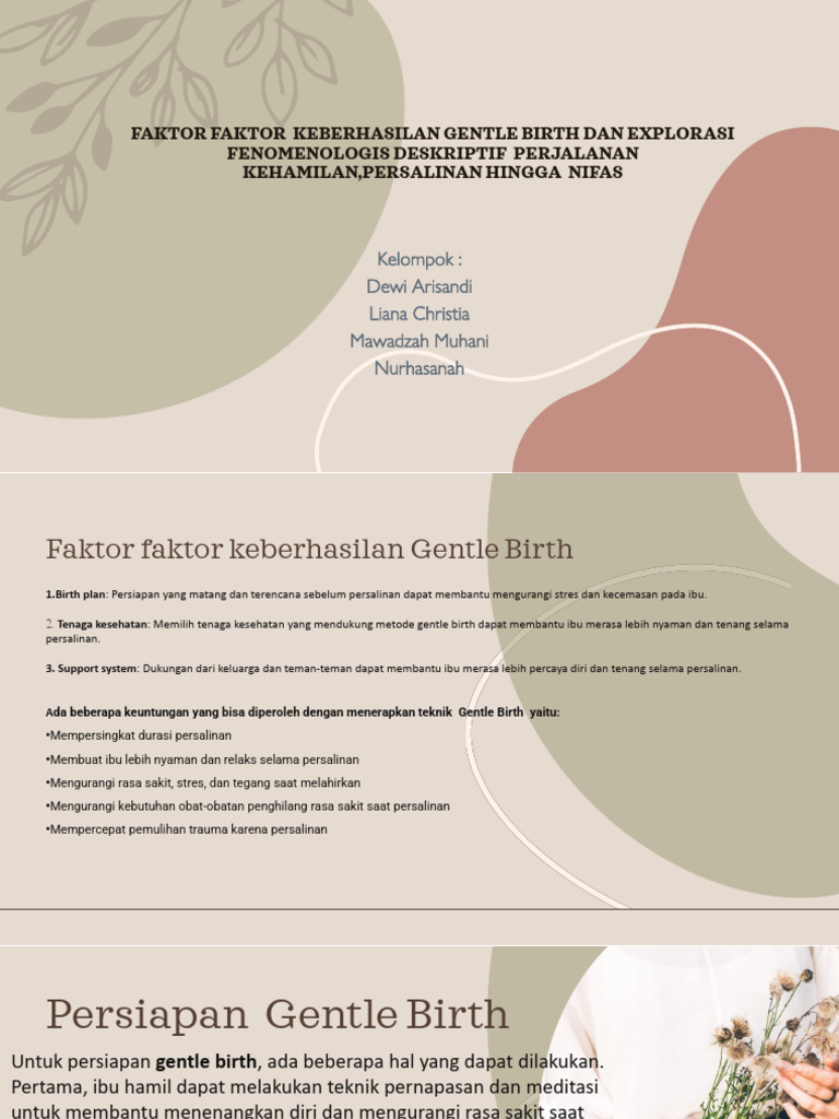 ppt gentle birth tugas | PDF