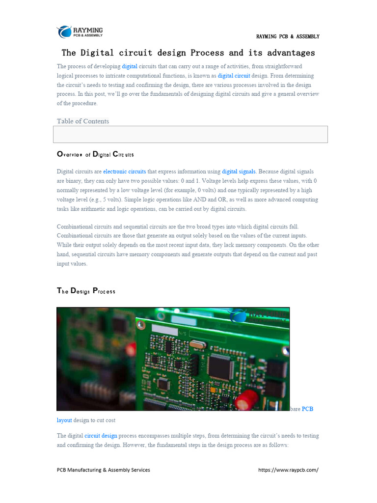 The Digital Circuit Design Process and Its Advantages | PDF ... The Digital Circuit Design Process and Its Advantages | PDF ...