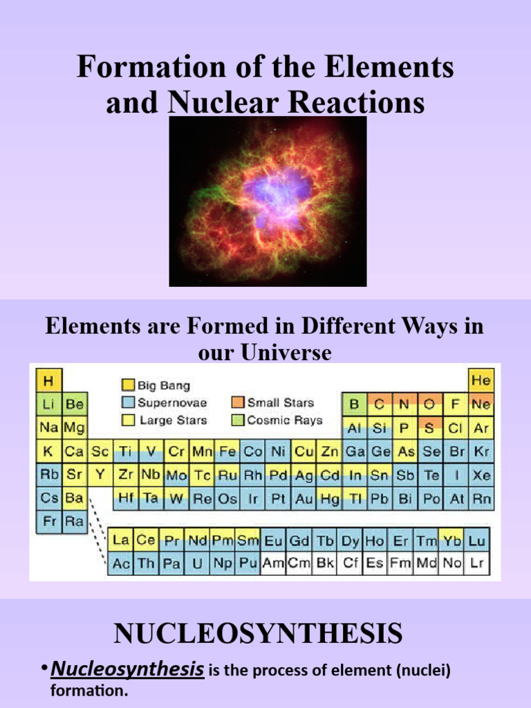 Nucleosynthesis and Nuclear Reactions | PDF | Radioactive Decay | Nuclear Physics