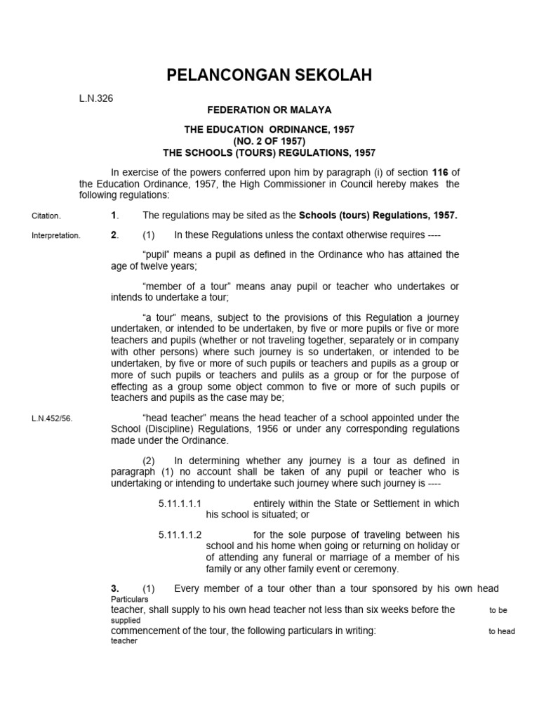 Garis Panduan Melancong Upp JPNJ | PDF | Fine (Penalty) | Teachers