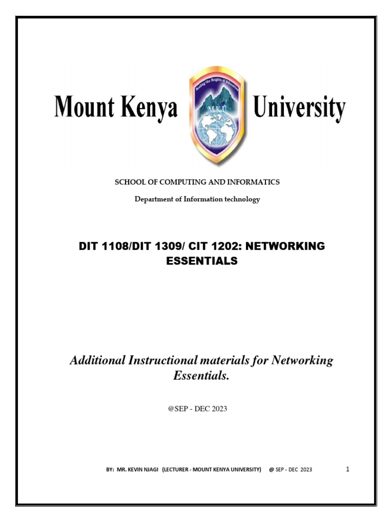 Lesson 1 Introduction To Computer Networking | Download Free PDF | Computer Network | Network Switch