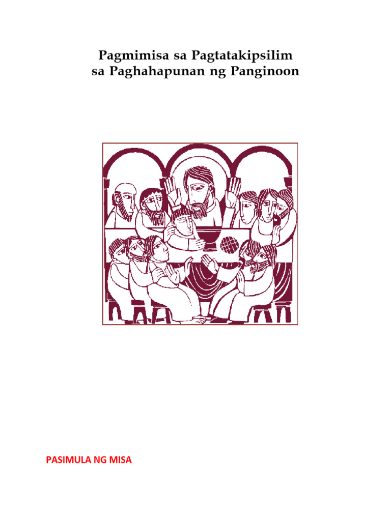 Pagmimisa Sa Pagtatakipsilim | PDF
