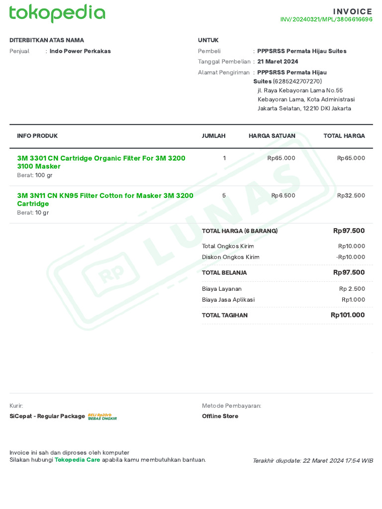 Filter Dan Cartridge Masker 3m | PDF