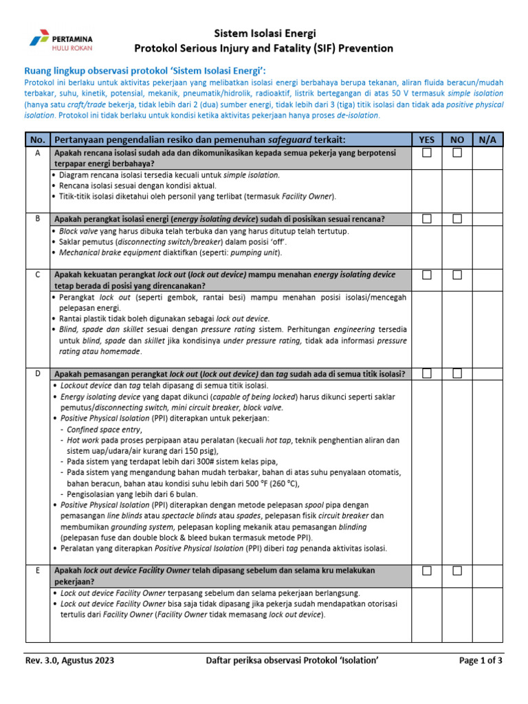 Protokol Isolasi Energi Aman | PDF | Sains & Matematika | Komputer