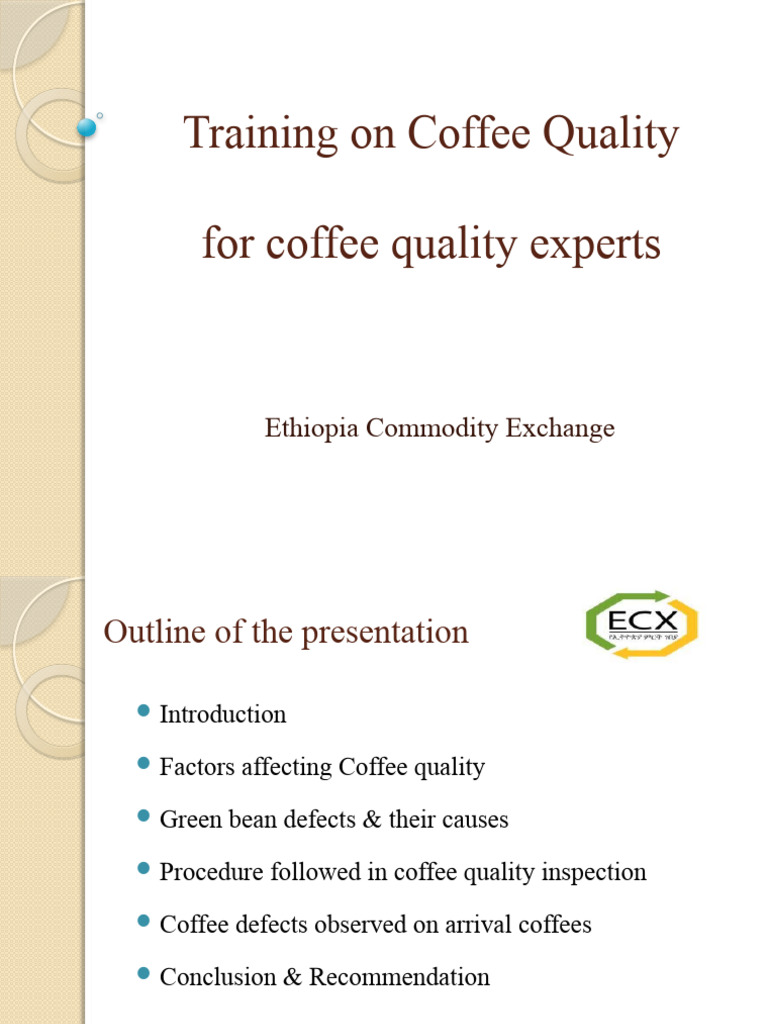 Training On Coffee Quality Improvement | PDF | Coffee