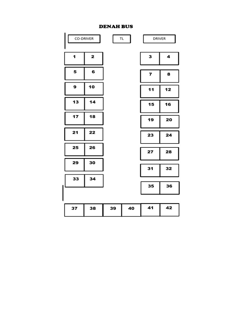Denah Bus 42 Seat | PDF