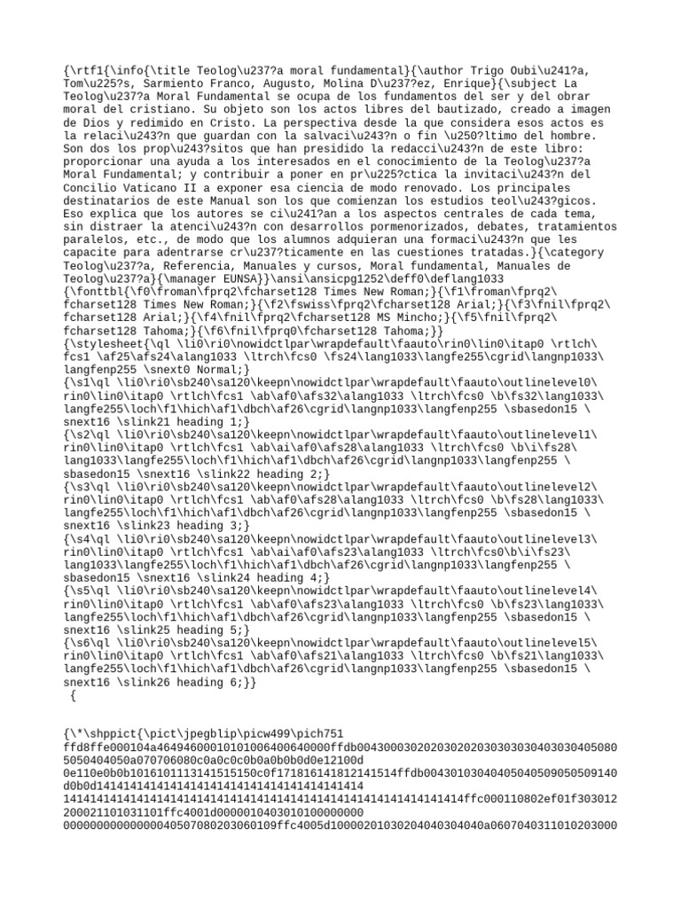 Teología Moral Fundamental - Trigo Oubiña & Tomás & Sarmiento Franco ...