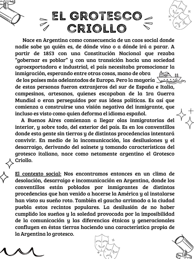 Grotesco Criollo + Actividad - 230710 - 113214 | PDF | Tragedia | Ensayos