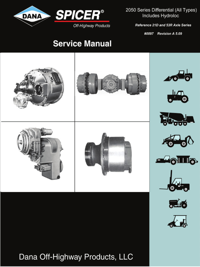 Dana 53R, 2050 Axle Disassemly Service Manual - 044718 | PDF | Motor ...