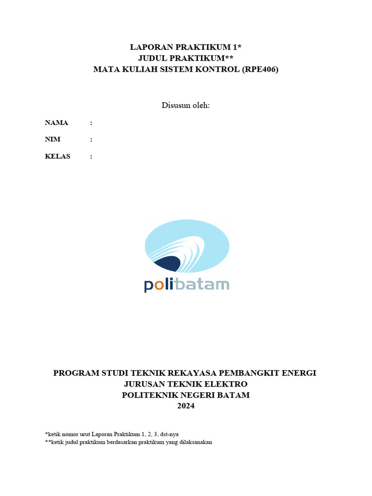Laporan Praktikum Sistem Kontrol 2024 | PDF | Sains & Matematika | Komputer