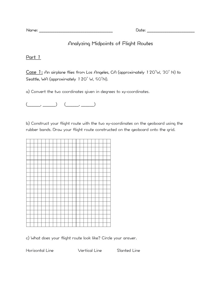 midpoint formula worksheet | PDF | Latitude | Longitude