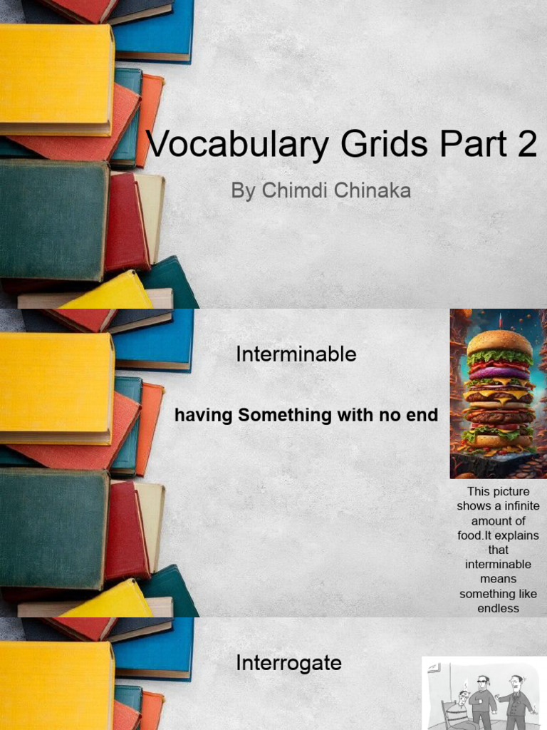 Vocabulary Grids Part 2 | PDF