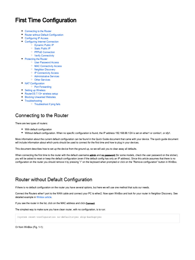 First Time Configuration RouterOS | Download Free PDF | Ip Address ... First Time Configuration RouterOS | Download Free PDF | Ip Address ...