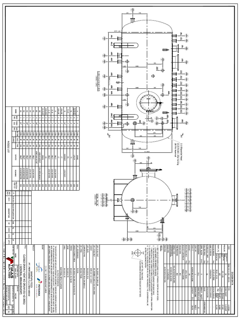 TSON-ENG-Q-DWG-23-089-001_CLOSED DRAIN VENT KO DRUM (55-VZ-3601) | PDF TSON-ENG-Q-DWG-23-089-001_CLOSED DRAIN VENT KO DRUM (55-VZ-3601) | PDF