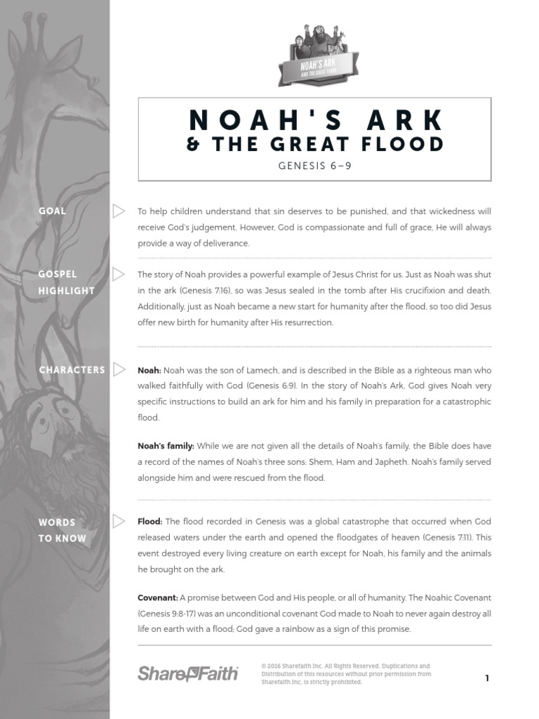 Genesis 7 Noahs Ark Sunday School Curriculum | PDF