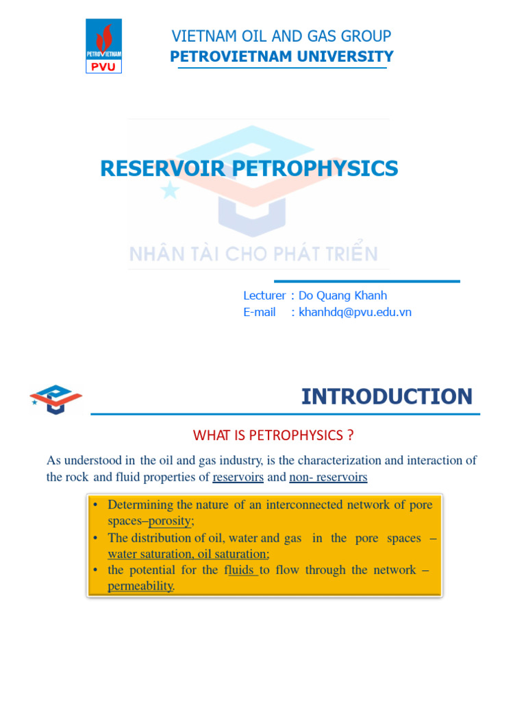 Chapter 0-Introduction_m | PDF | Petroleum Reservoir | Porosity