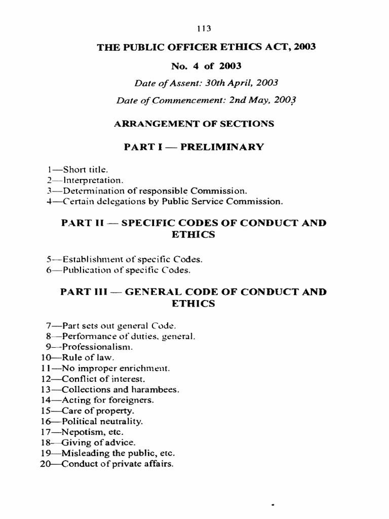 Public Officer Ethics Act Overview | PDF | Confidentiality | Government