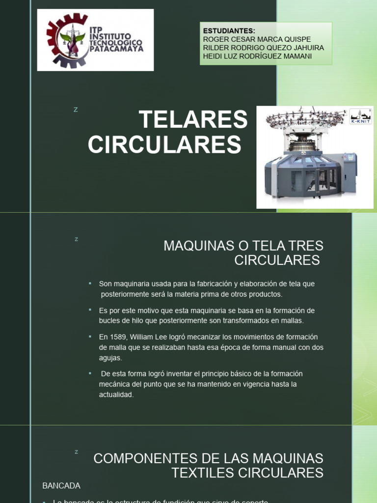 Telares Circulares | PDF | Engranaje