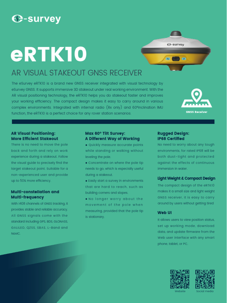 eRTK10: AR Visual GNSS Receiver | PDF | Radio | Surveying