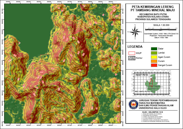 Peta Kemiringan Lereng | PDF | Geographical Technology | Cartography
