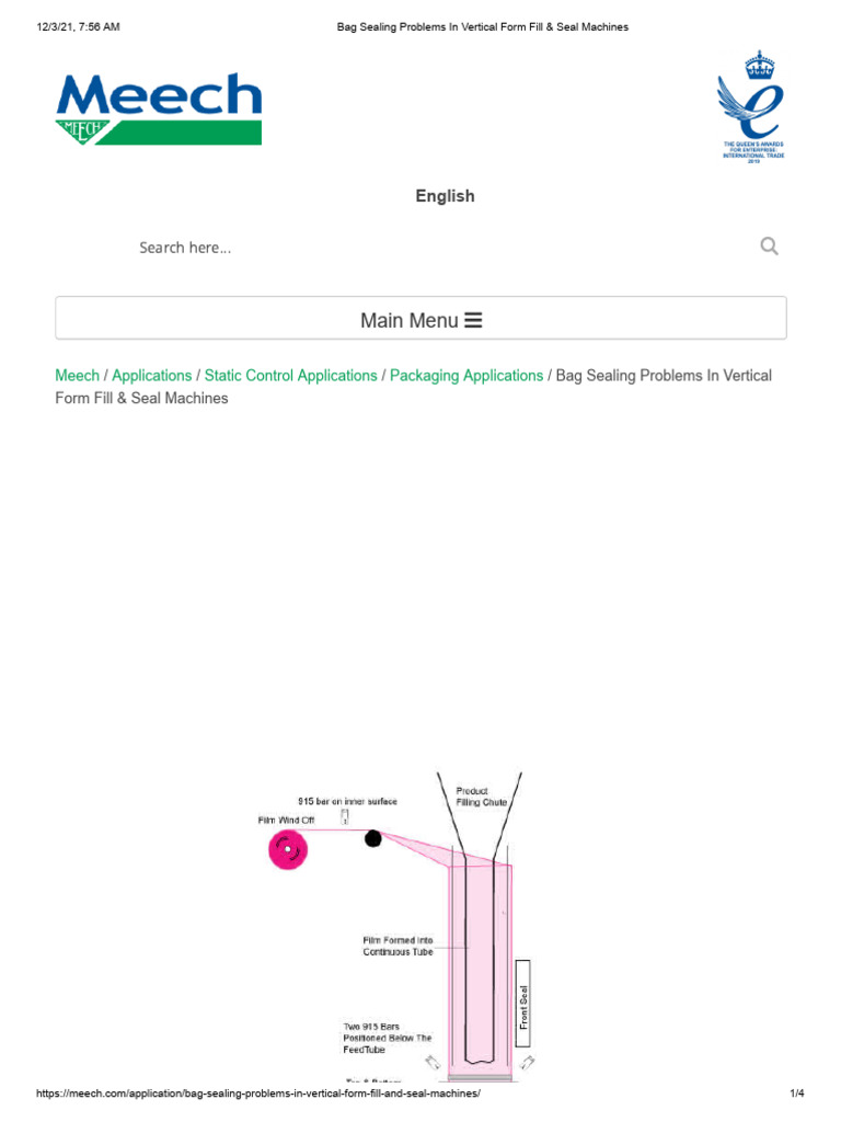 Bag Sealing Problems in Vertical Form Fill & Seal Machines | PDF | Home ...