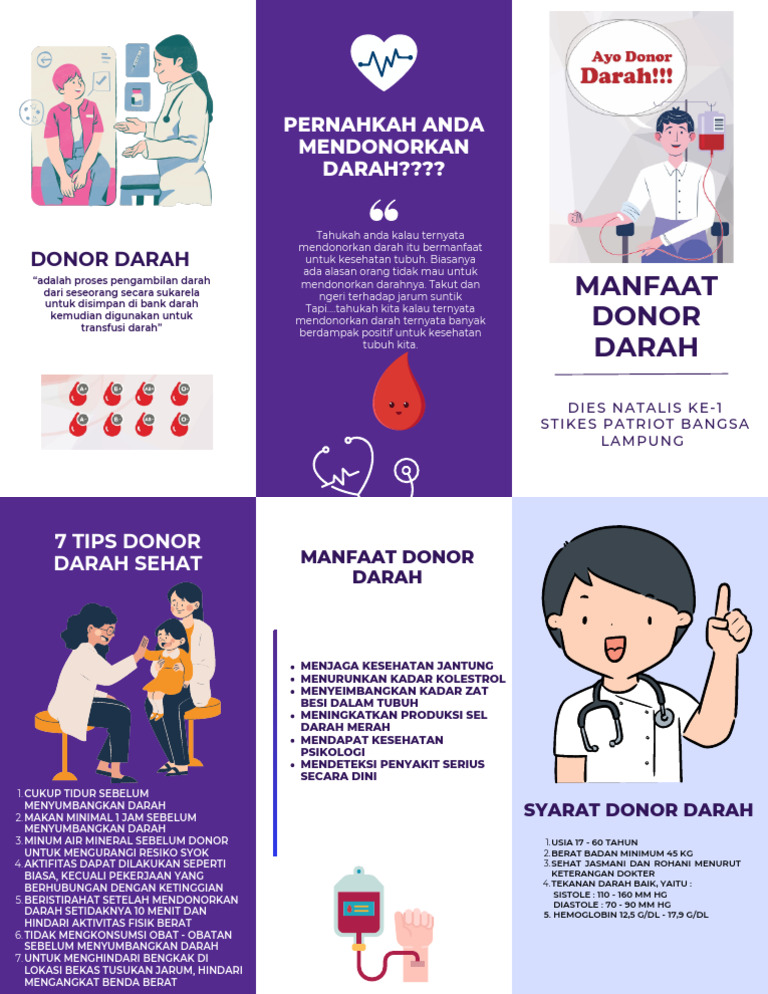 Leaflet Manfaat Donor Darah | PDF