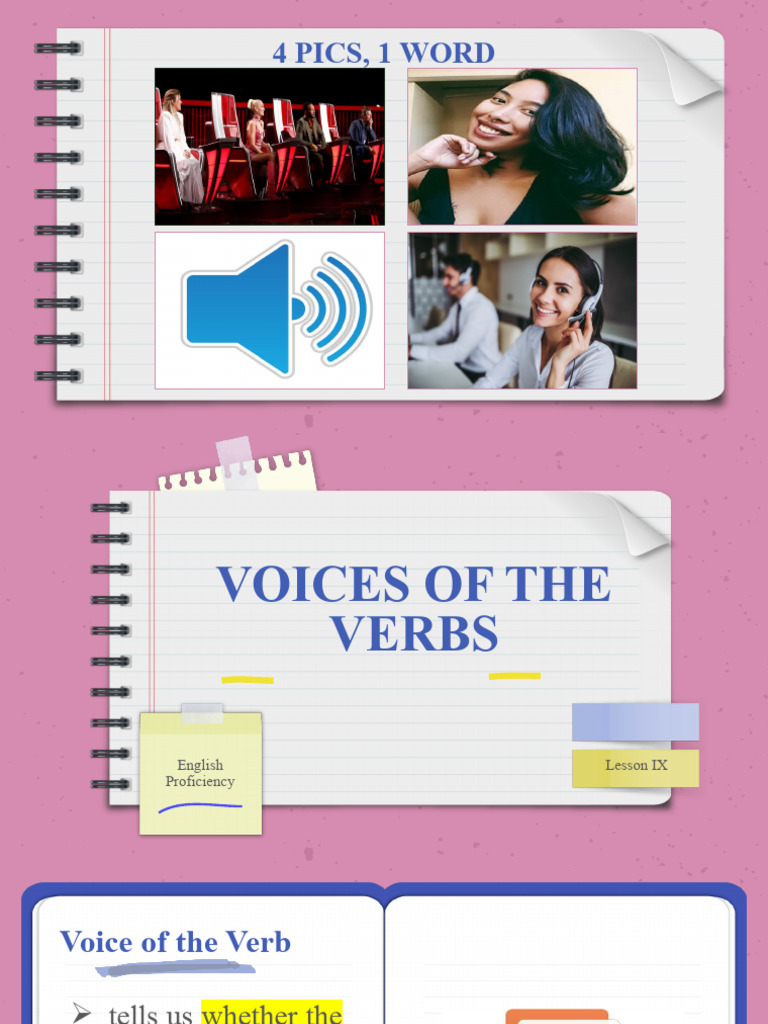 Voices of The Verbs | PDF | Verb | Subject (Grammar)