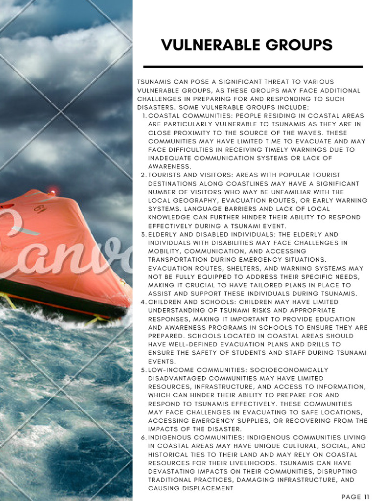 Tsunami Risks for Vulnerable Groups | PDF | Emergency Management | Tsunami