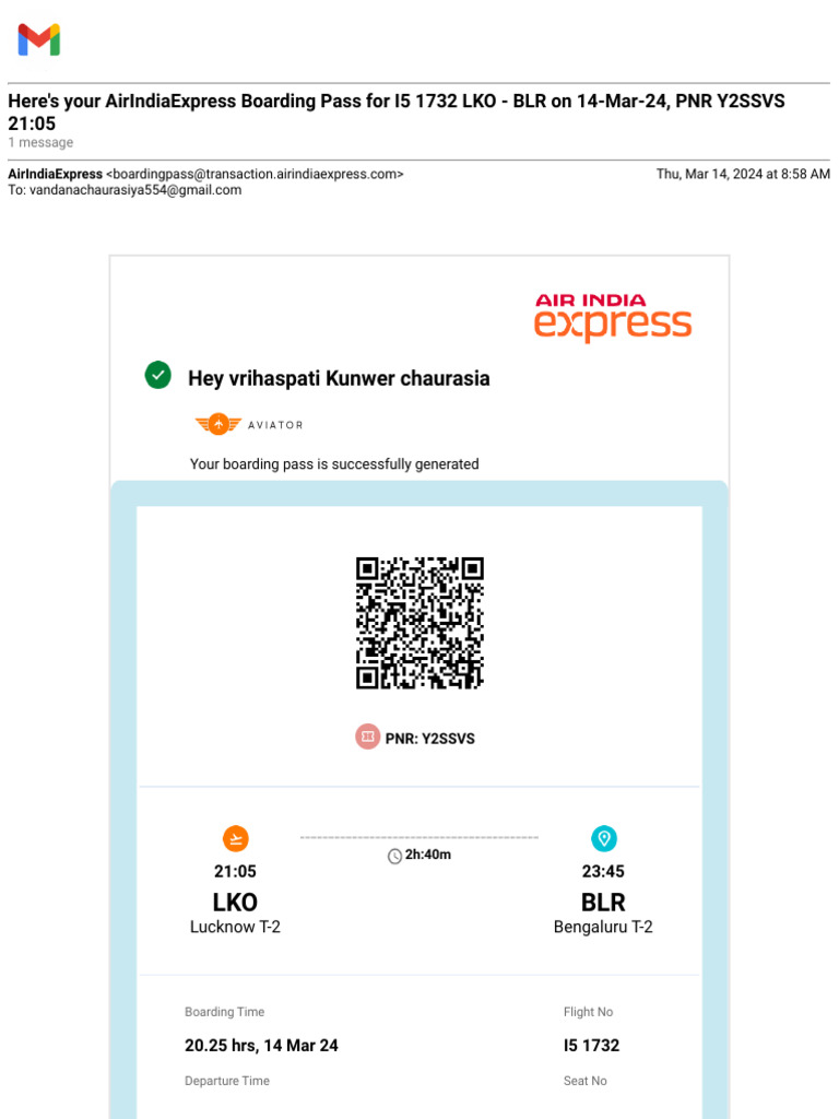 Hey Vrihaspati Kunwer Chaurasia: LKO BLR | PDF