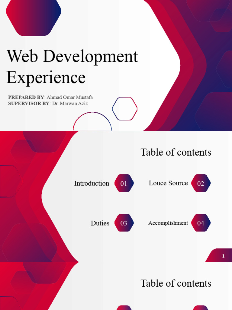 Internship Presentation | PDF | Web Development | World Wide Web