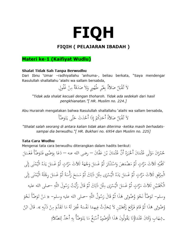 Materi Fiqh | PDF