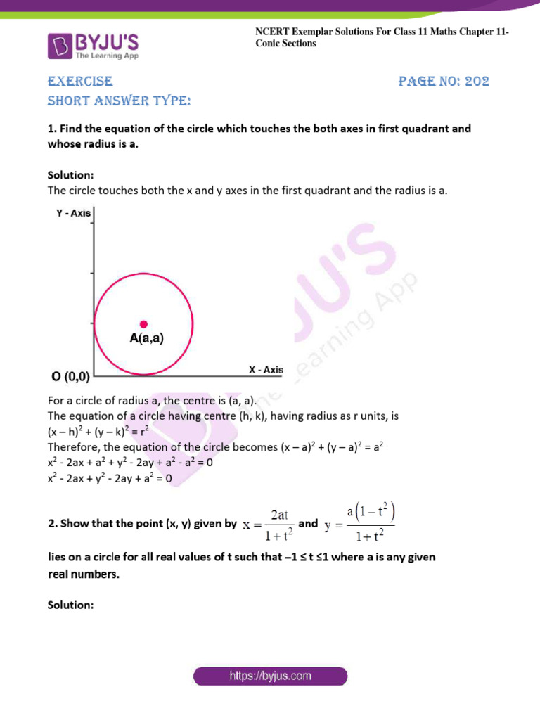 Conic Section - Solution | PDF | Ellipse | Circle