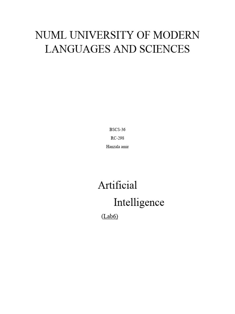 Ai Lb6 Hanzala Amir rc-398 | PDF | Vacuum Cleaner | Cognition Ai Lb6 Hanzala Amir rc-398 | PDF | Vacuum Cleaner | Cognition