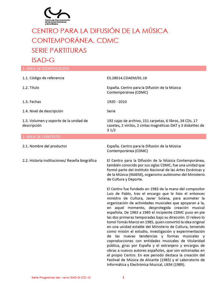 16 Isad-G Serie Partituras | PDF