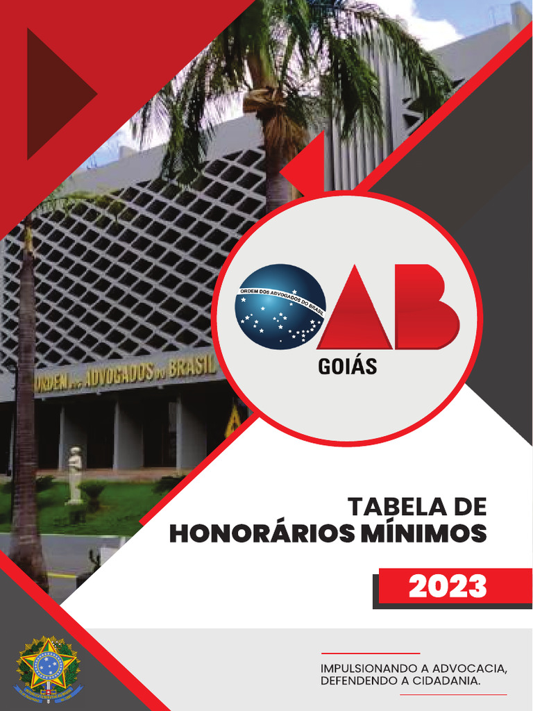 Tabela Honorários 2023 OAB-GO | PDF