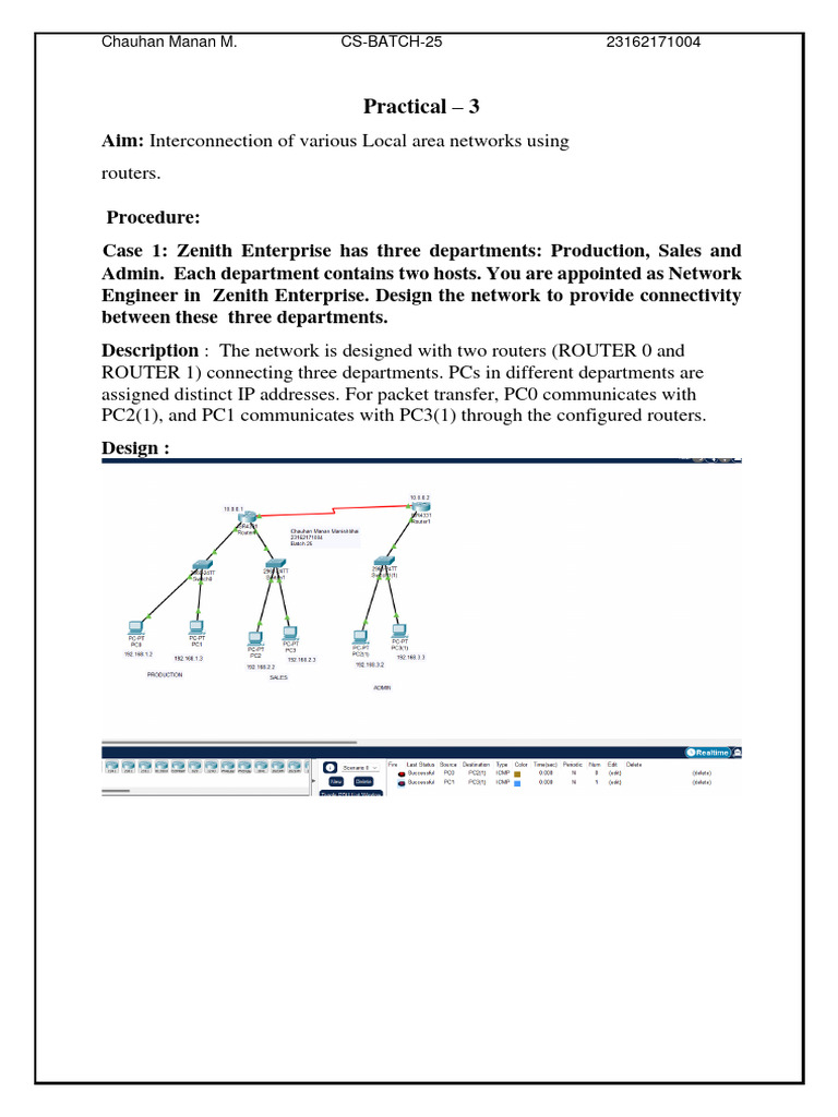 Prac 3 | PDF | Router (Computing) | Computer Network